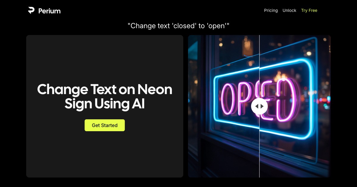Change Text on Neon Sign Using AI
