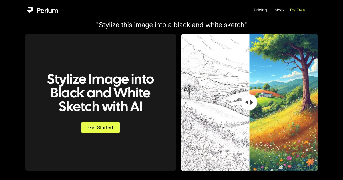 Stylize Image into Black and White Sketch with AI